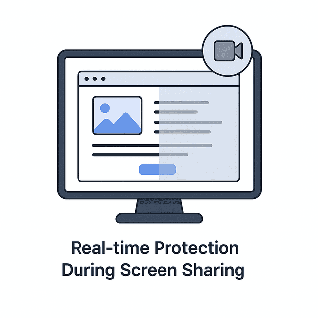 Safe Screen Share - Share your screen without any privacy concerns